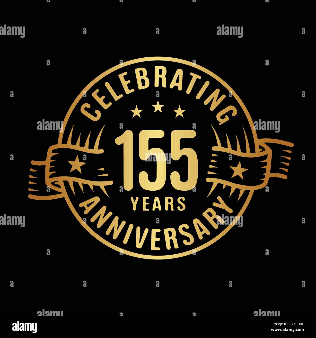 155 years logo design template. 155th anniversary vector and ...