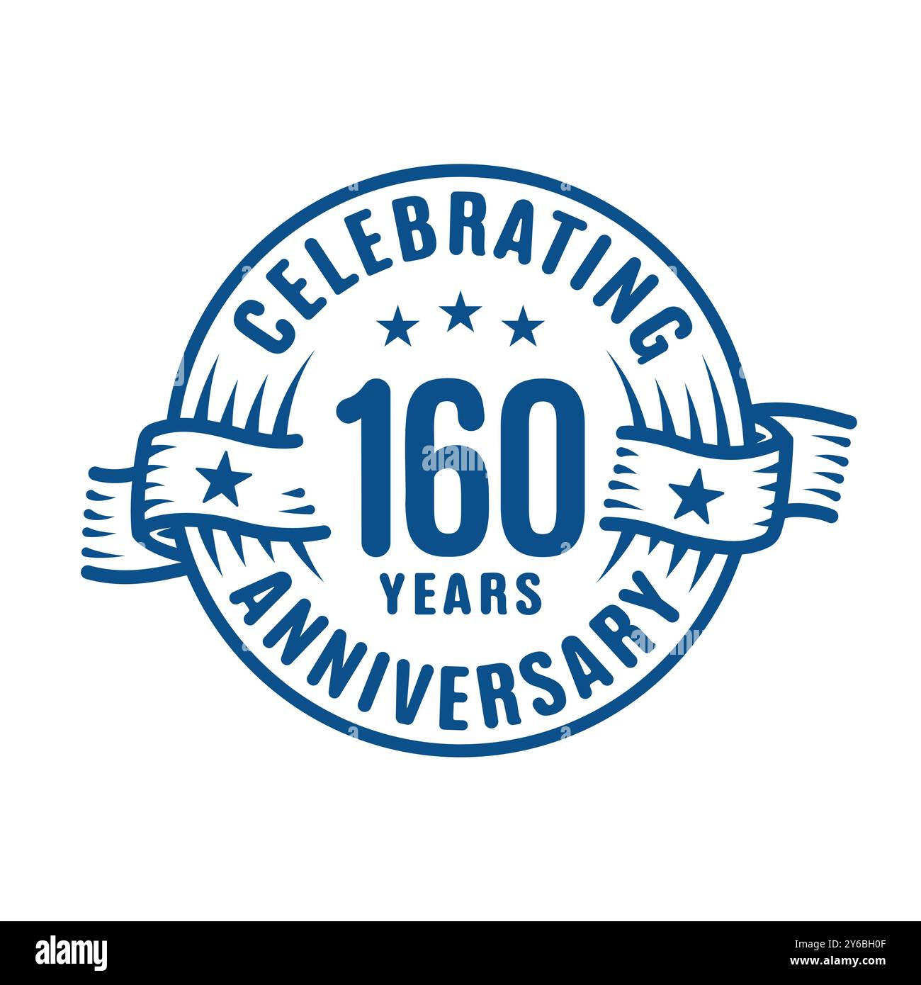 160 years logo design template. 160th anniversary vector and ...