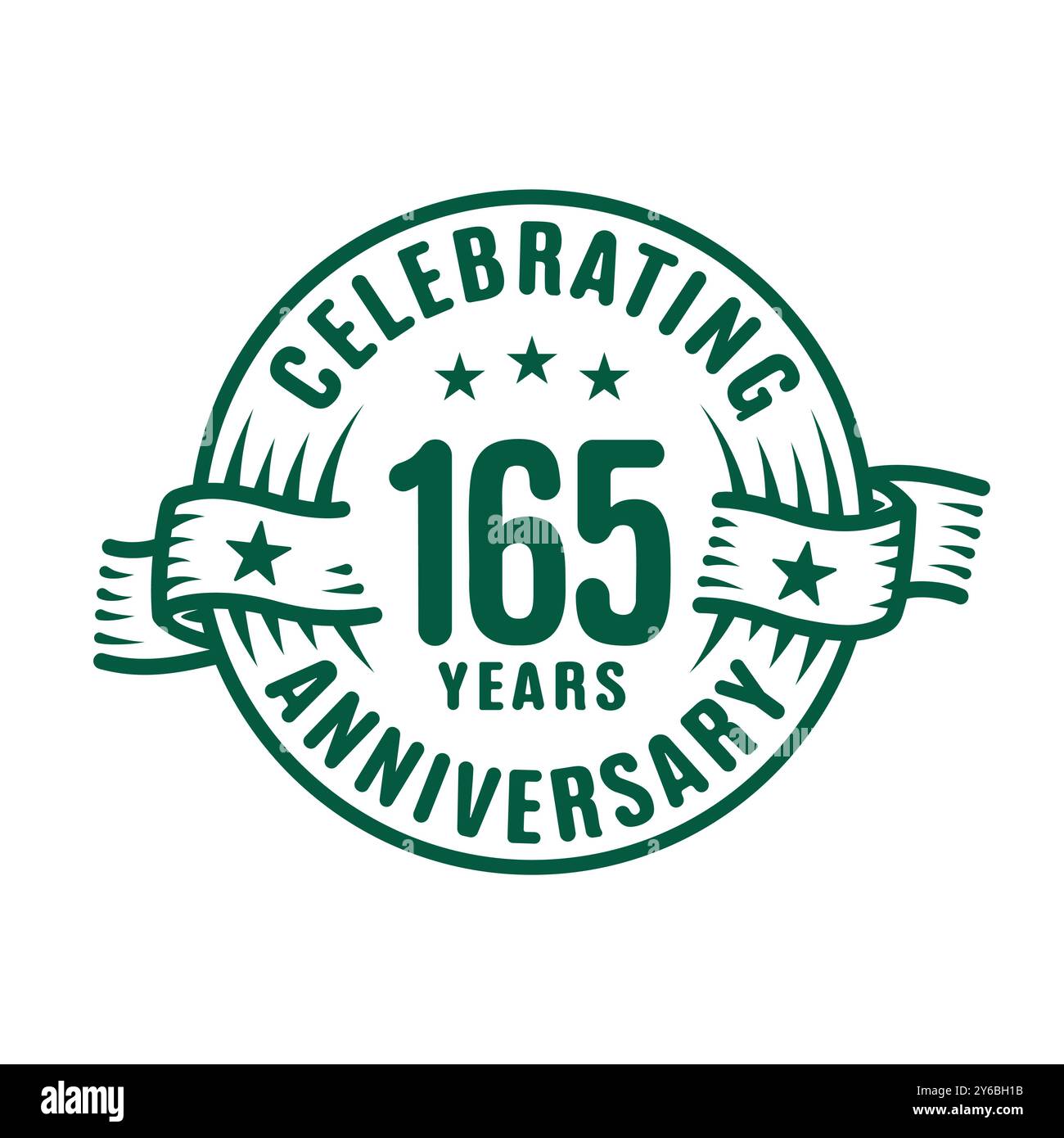165 years logo design template. 165th anniversary vector and ...