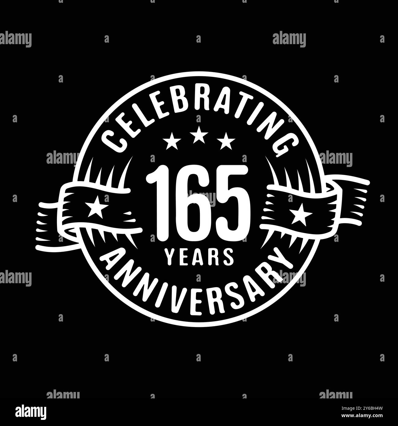 165 years logo design template. 165th anniversary vector and ...
