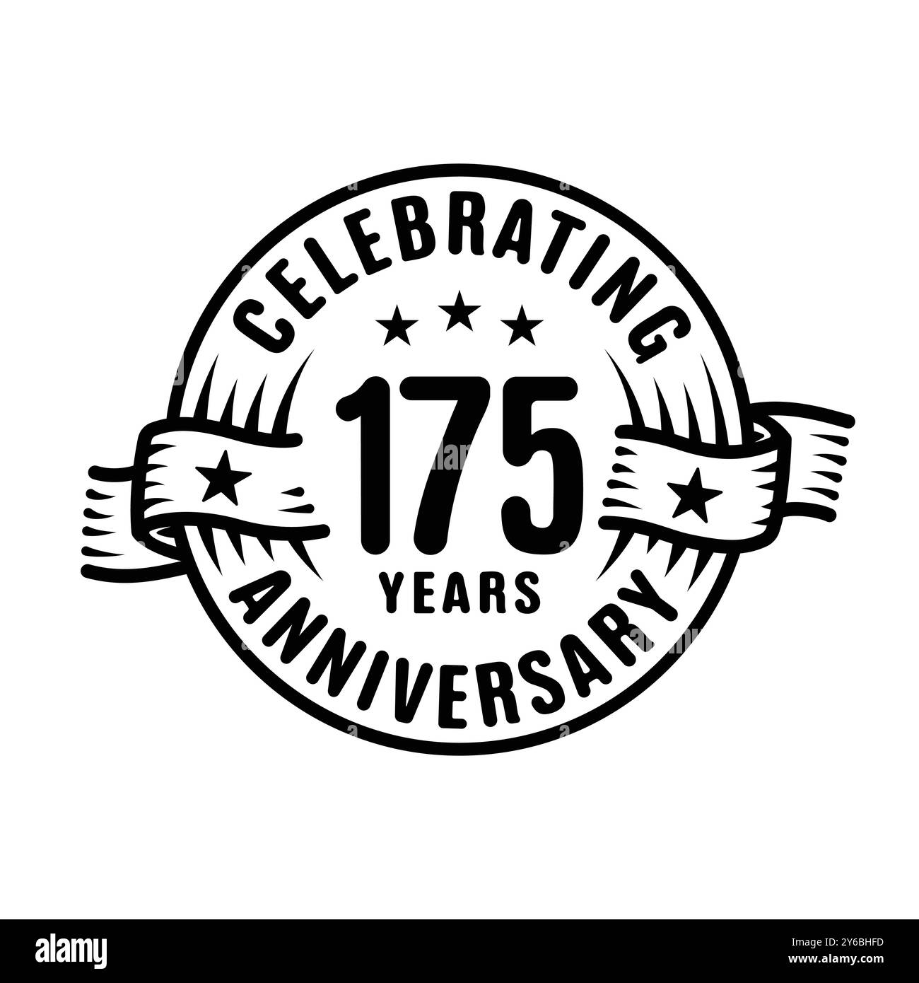175 years logo design template. 175th anniversary vector and illustration Stock Vector Image ...