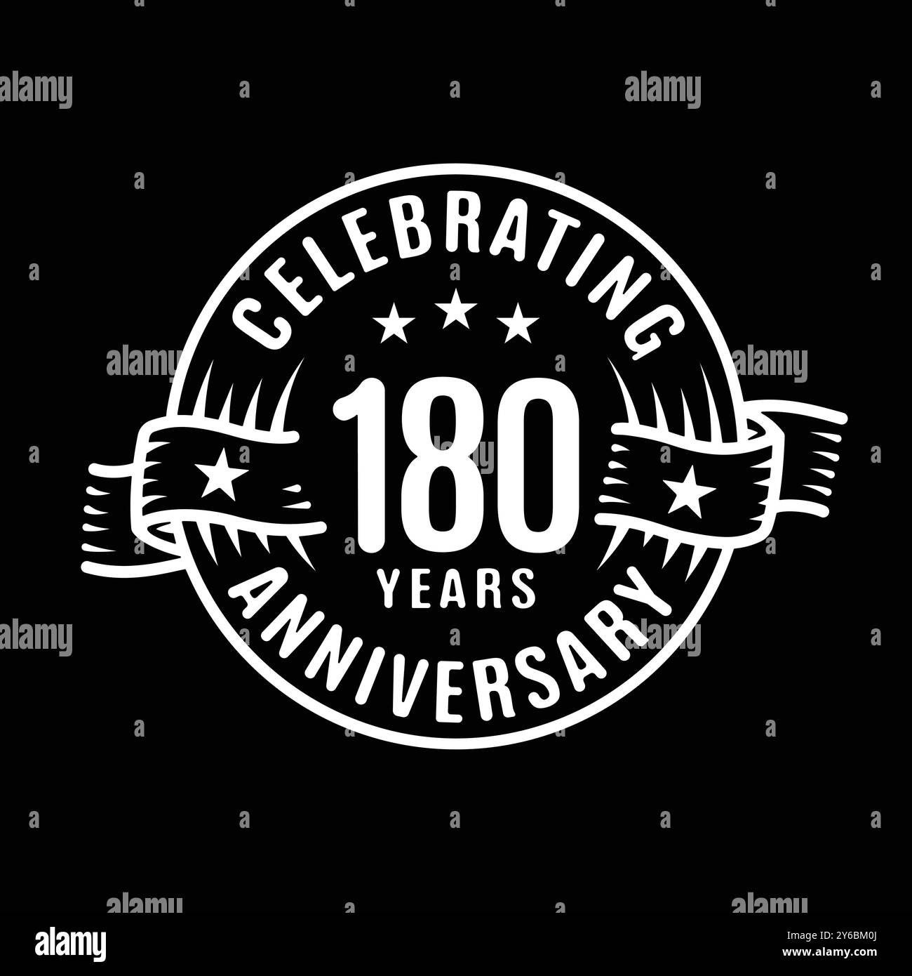 180 years logo design template. 180th anniversary vector and ...