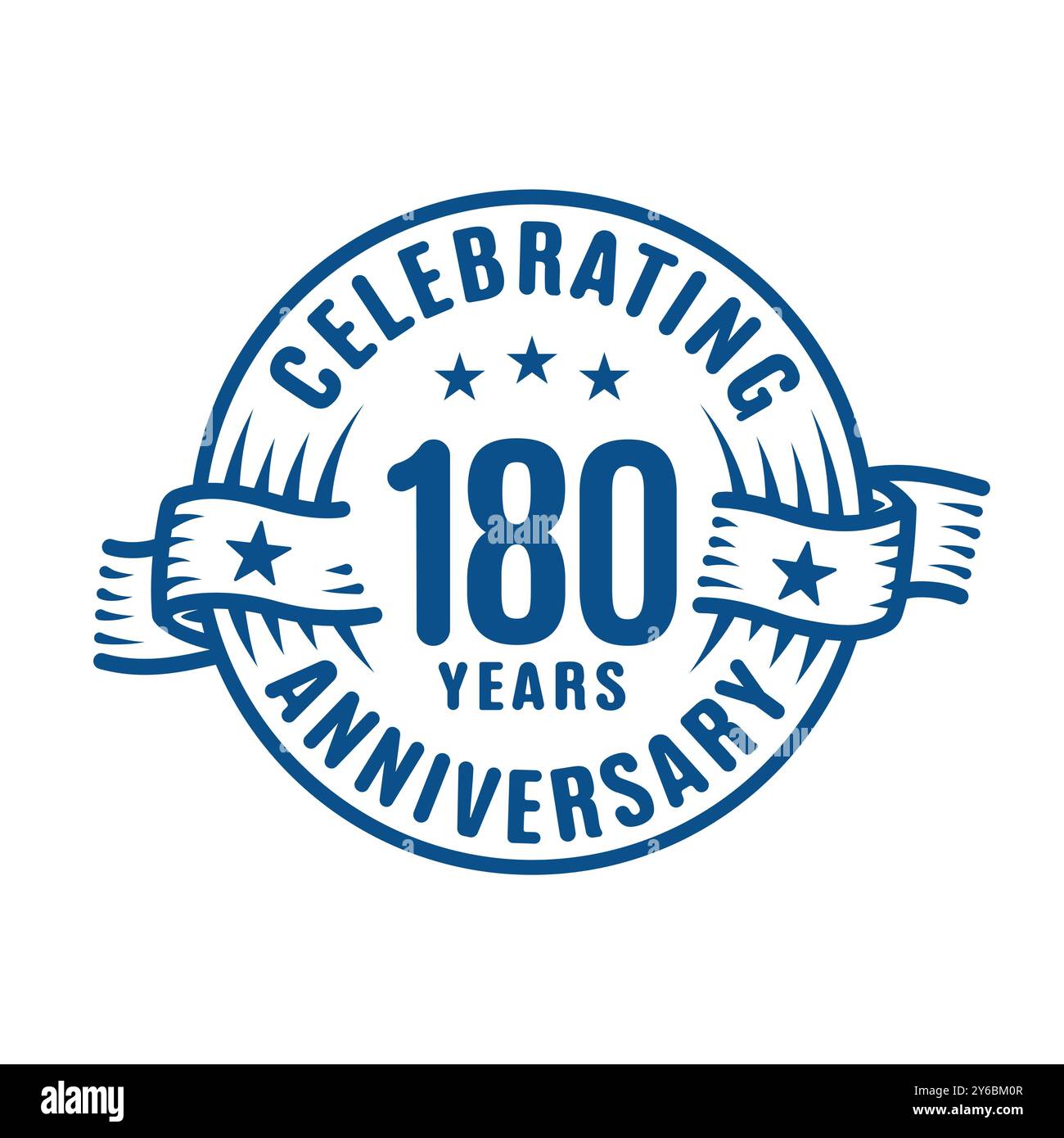 180 years logo design template. 180th anniversary vector and ...