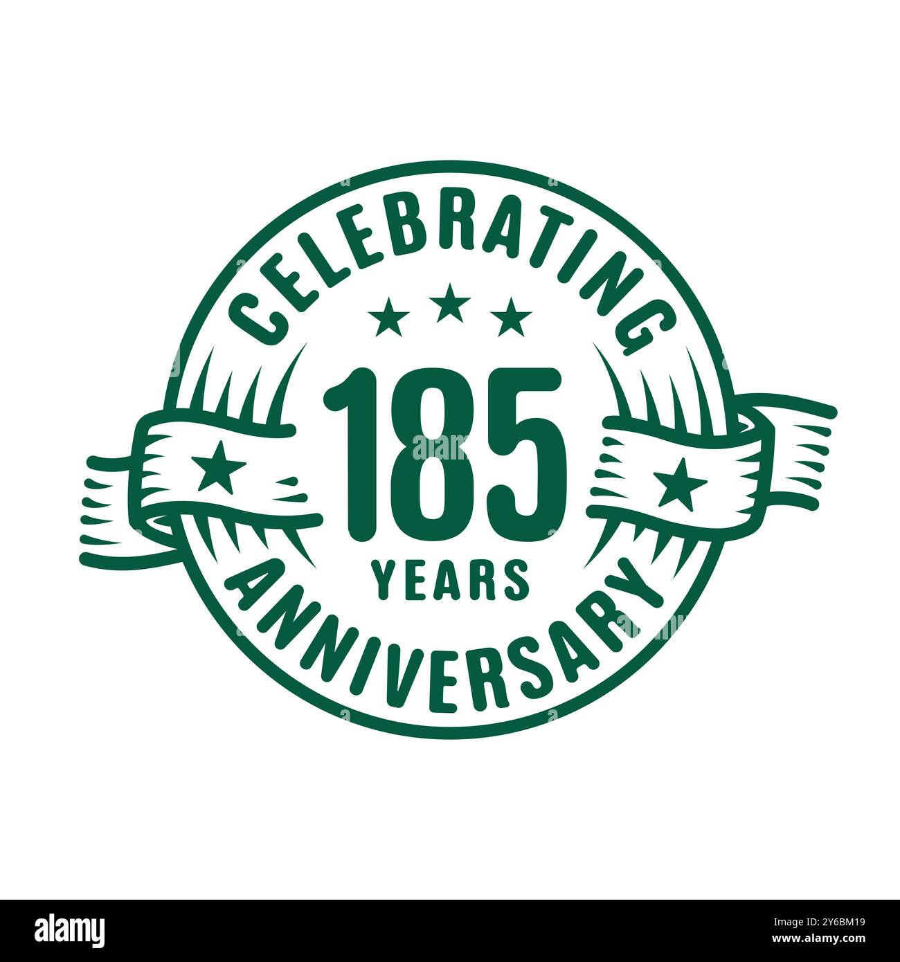 185 years logo design template. 185th anniversary vector and ...