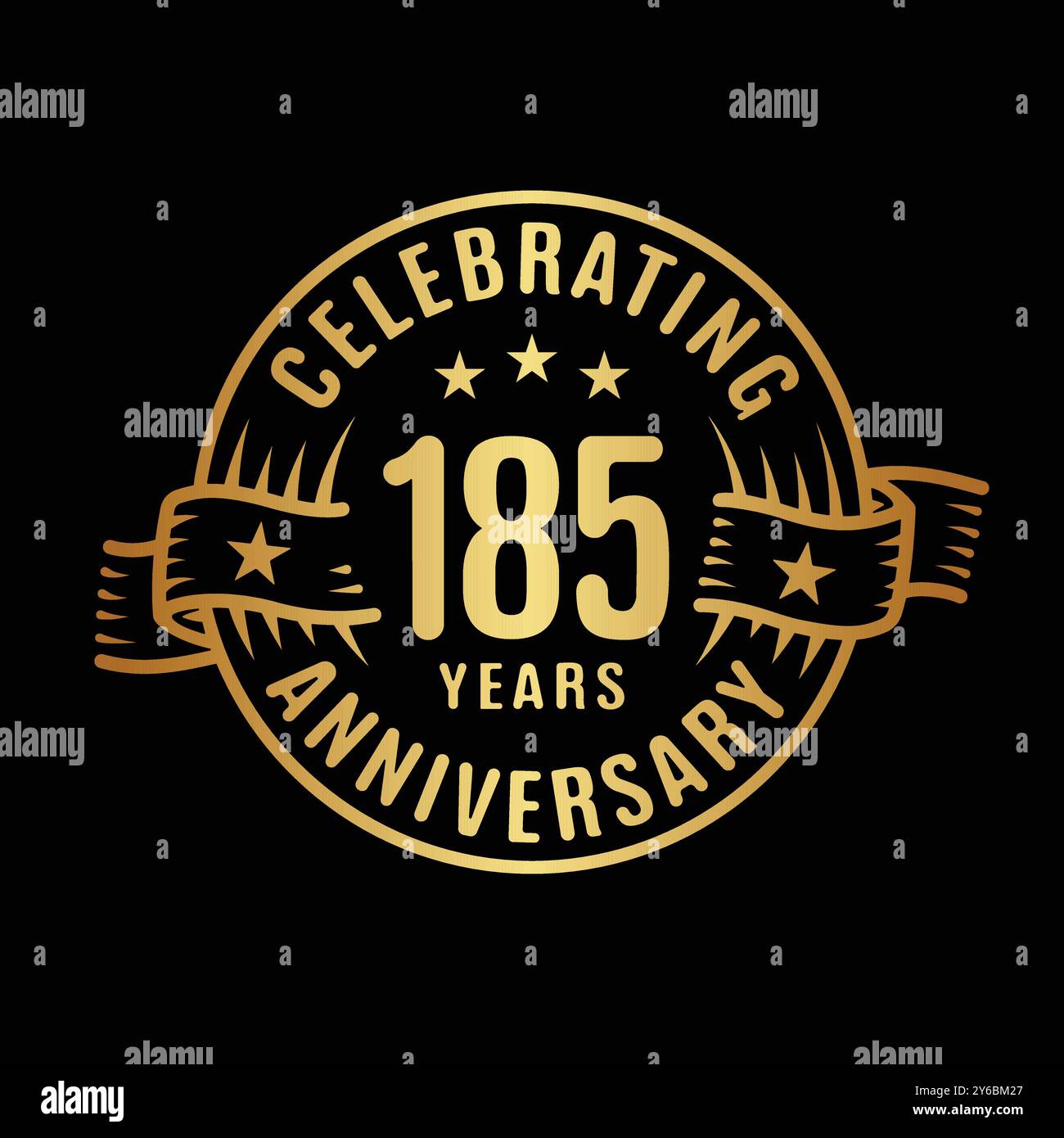 185 years logo design template. 185th anniversary vector and ...