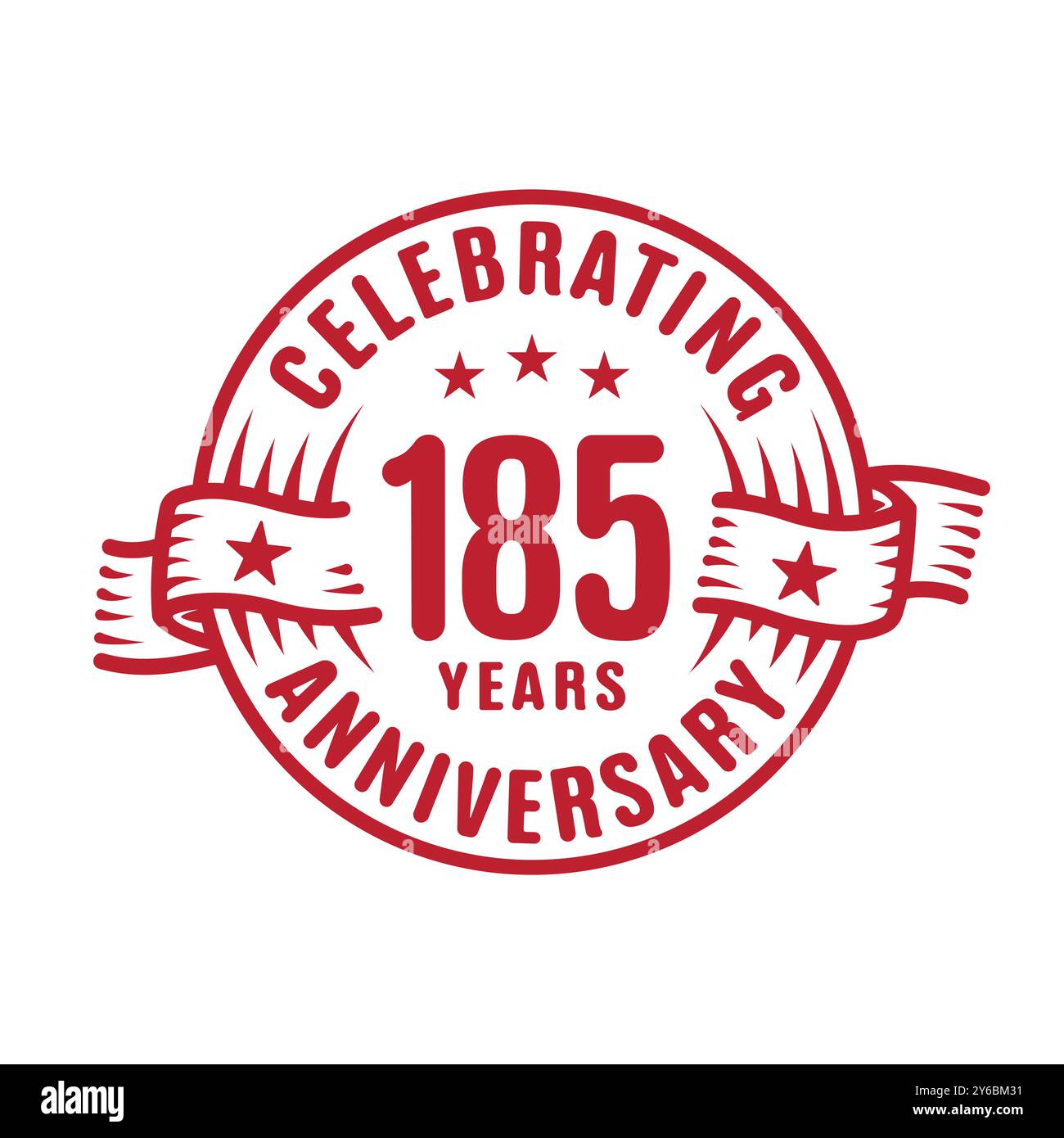 185 years logo design template. 185th anniversary vector and ...