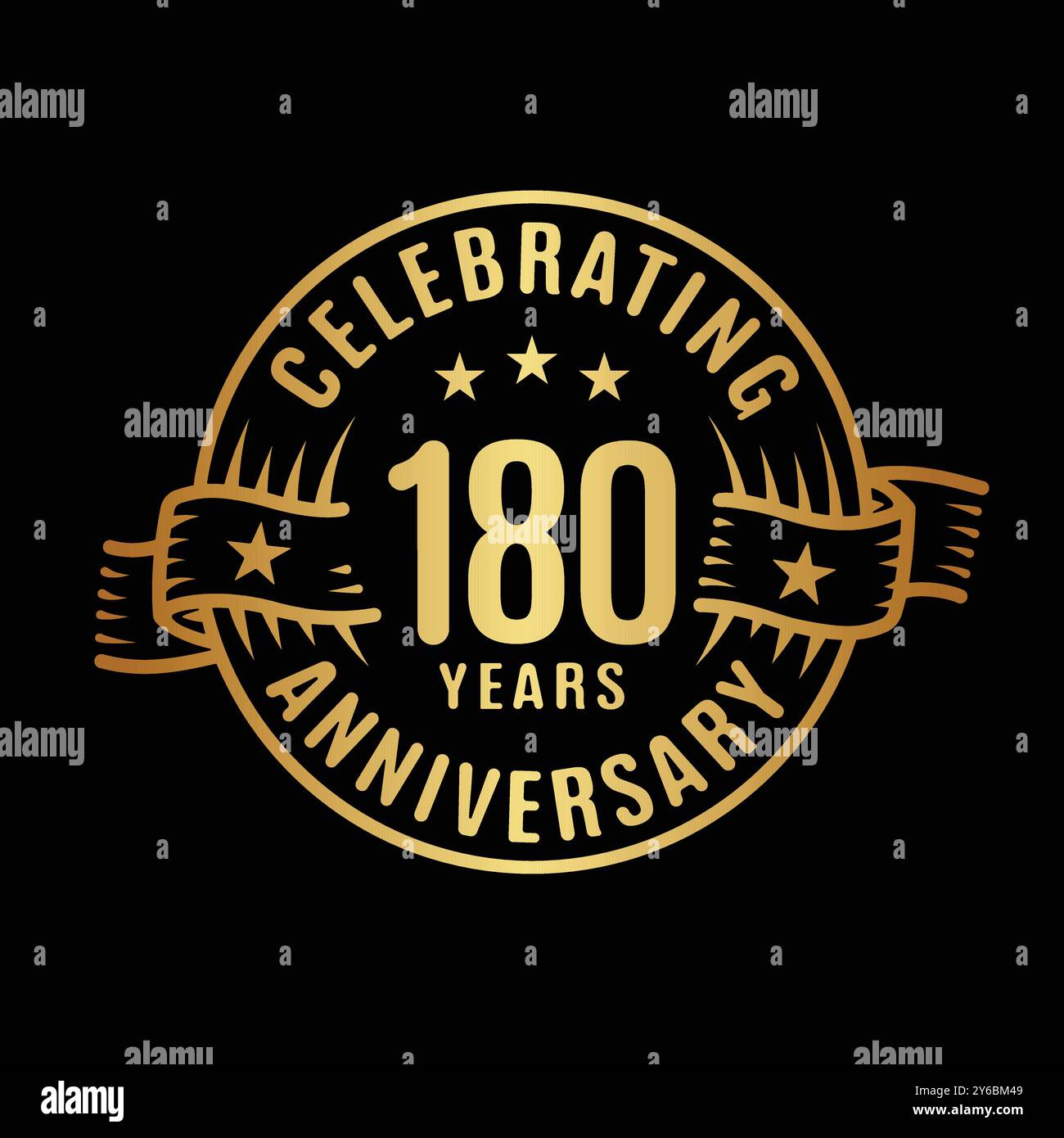 180 years logo design template. 180th anniversary vector and ...