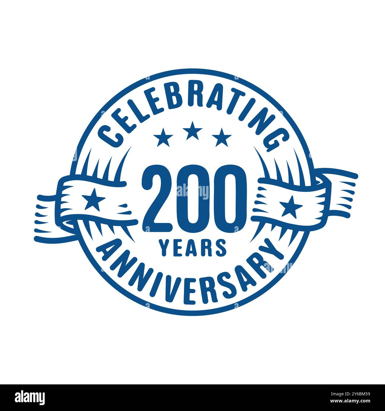 200 years logo design template. 200th anniversary vector and ...