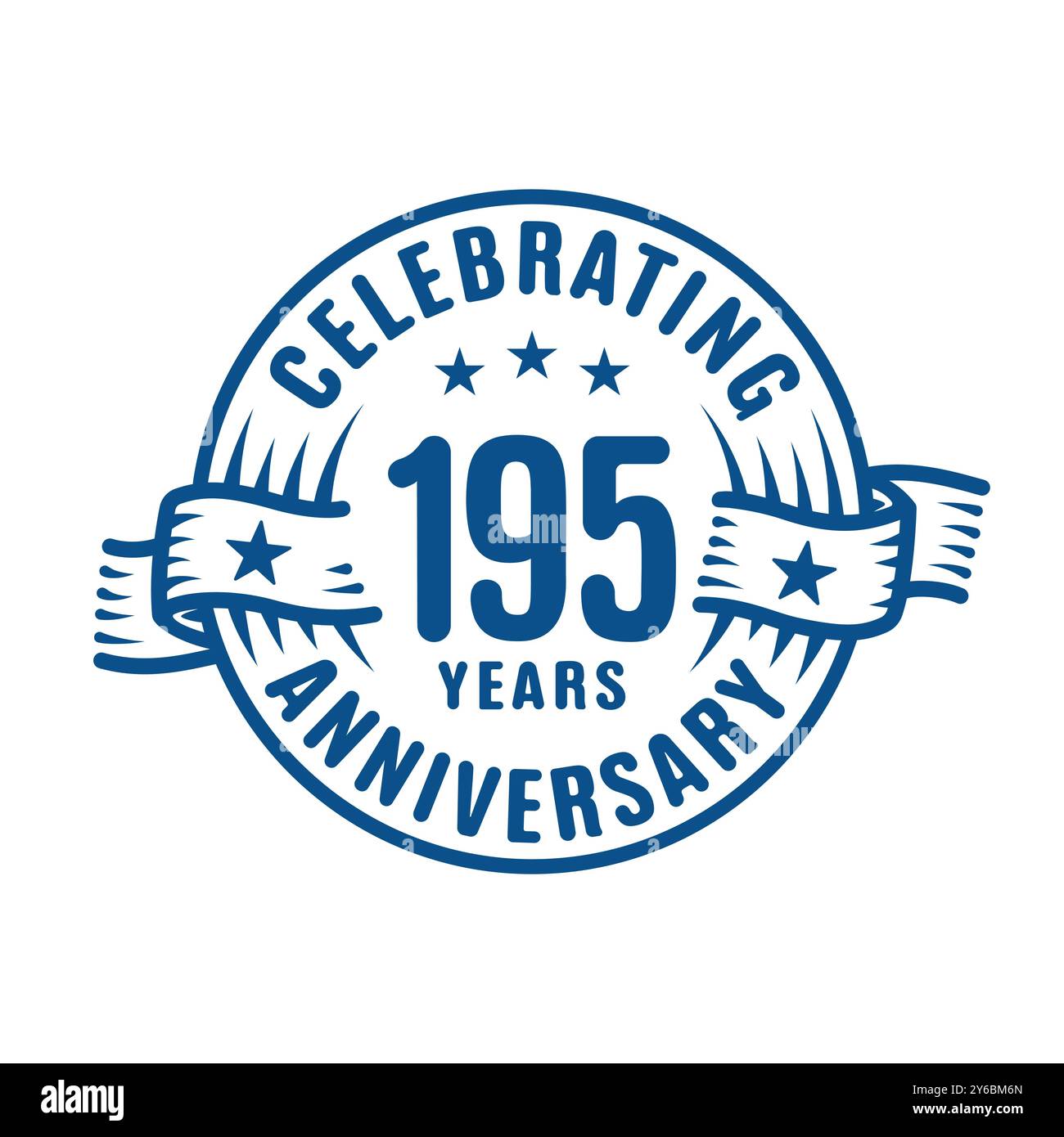 195 years logo design template. 195th anniversary vector and ...