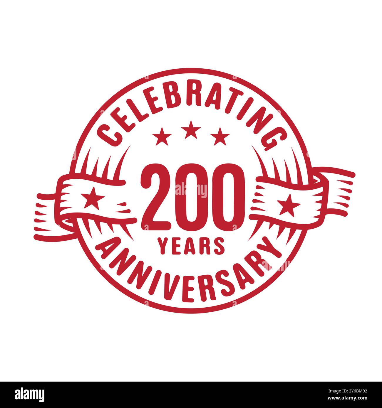 200 years logo design template. 200th anniversary vector and ...
