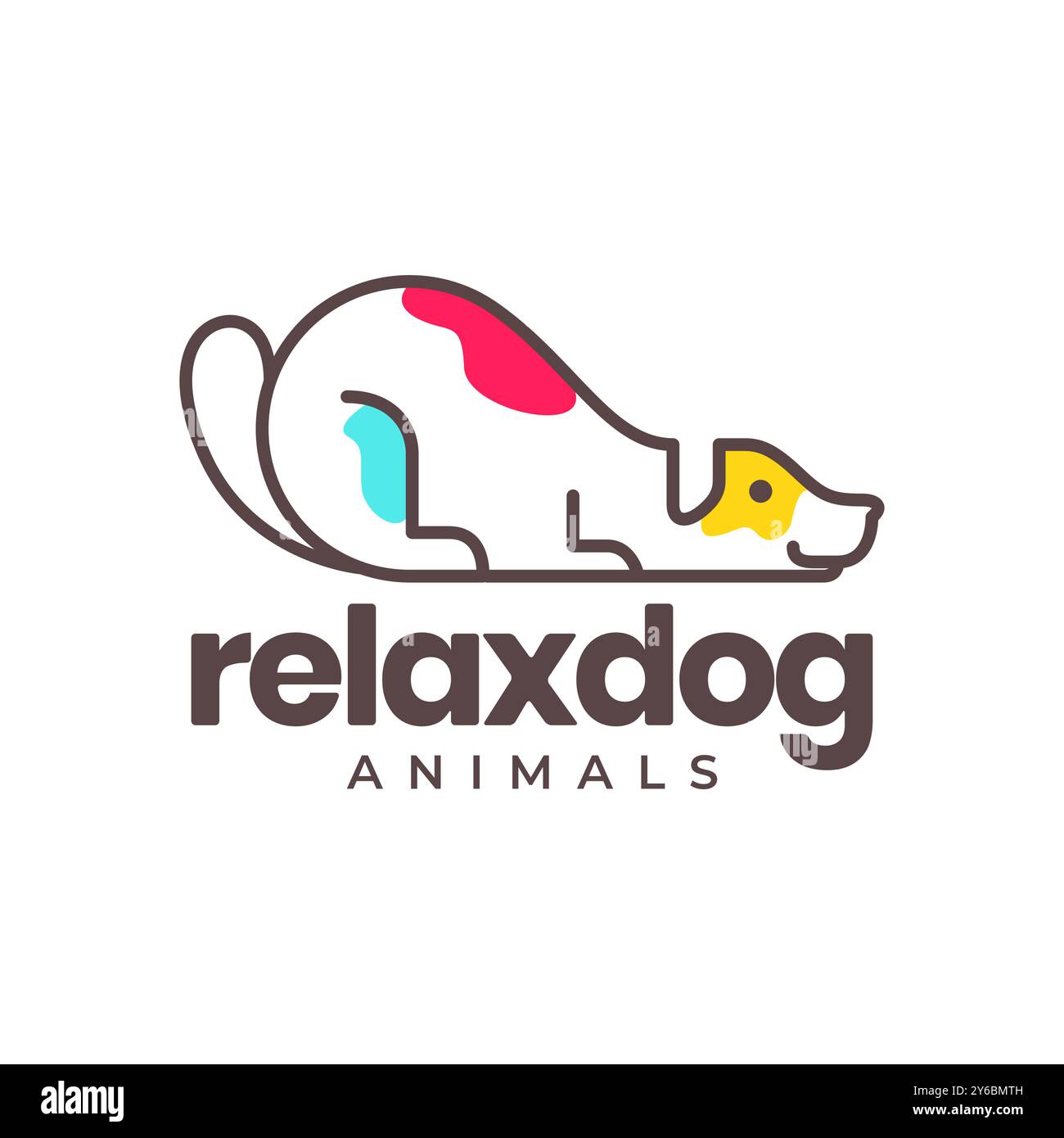 Dog sleep relax pets Stock Vector Images - Alamy