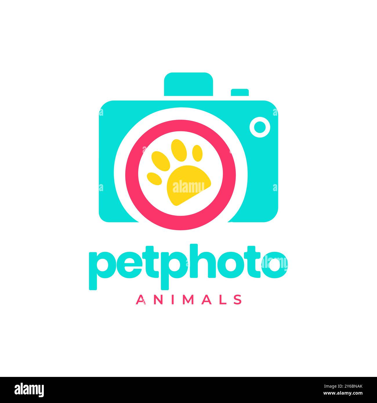 Dog Paw Camera Logo Template Vector Design Symbol Stock Vector Image ...