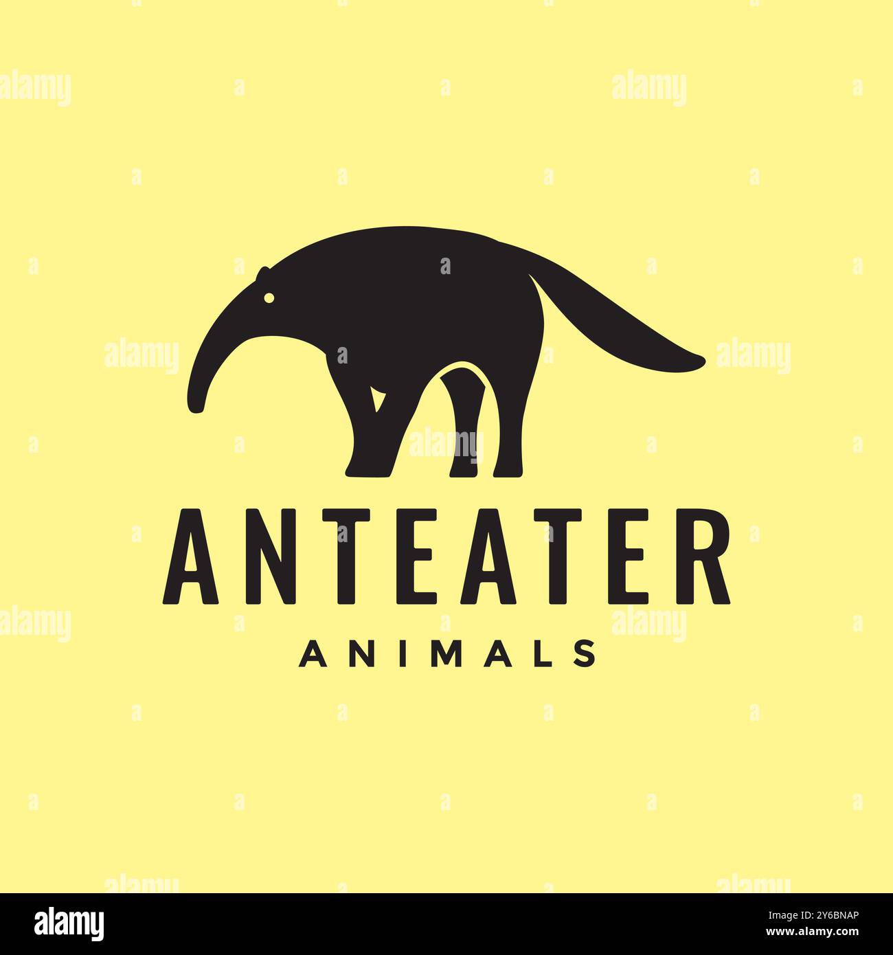 anteater animal wildlife ant food mascot simple logo vector icon ...