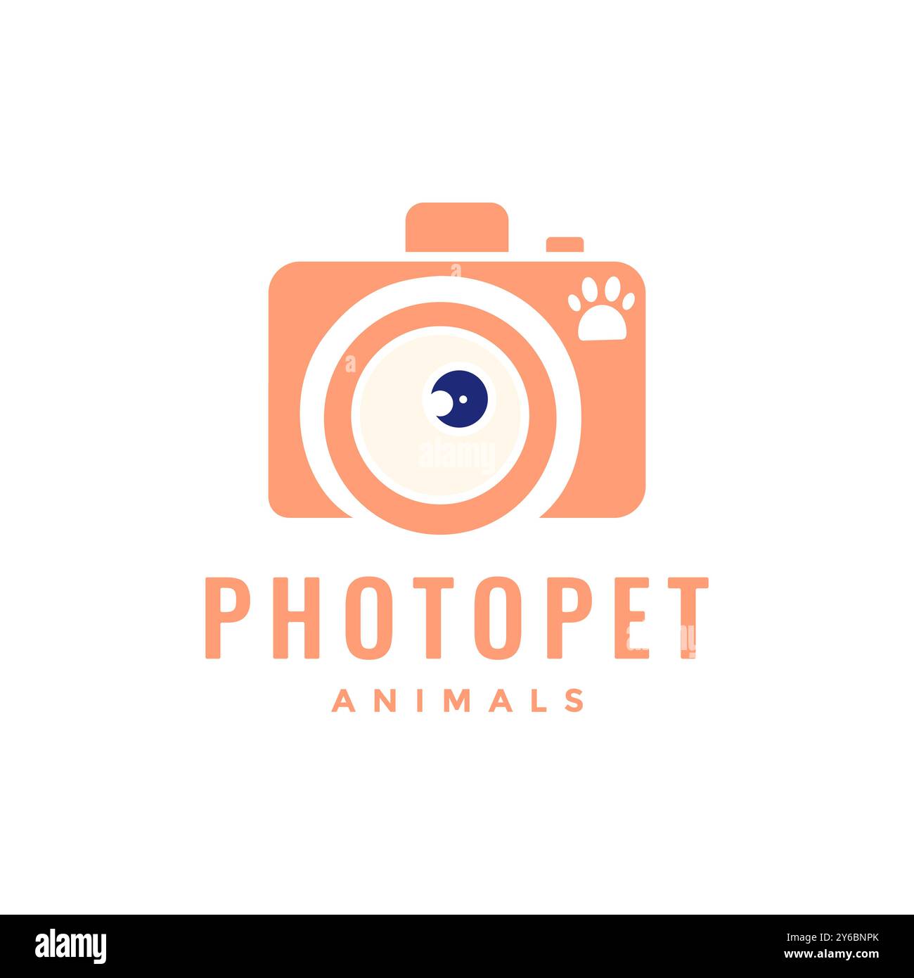 Dog Paw Camera Logo Template Vector Design Symbol Stock Vector Image ...