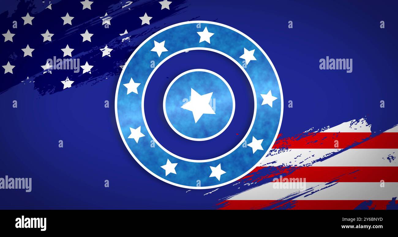 Image of roundel and stars and stripes of american flag Stock Photo - Alamy