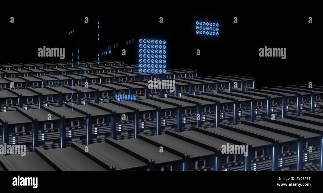 Image Of Circuit Board And Digital Data Processing Over Computer