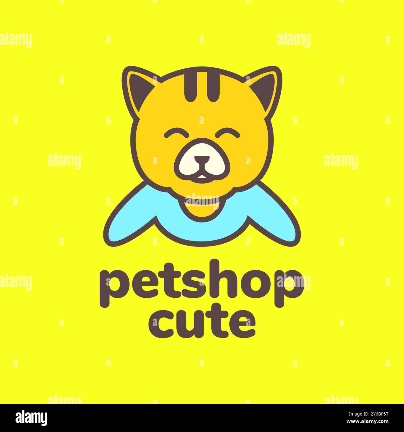 cat pets wearing cloth pet shop mascot cartoon cute colorful happy cute ...