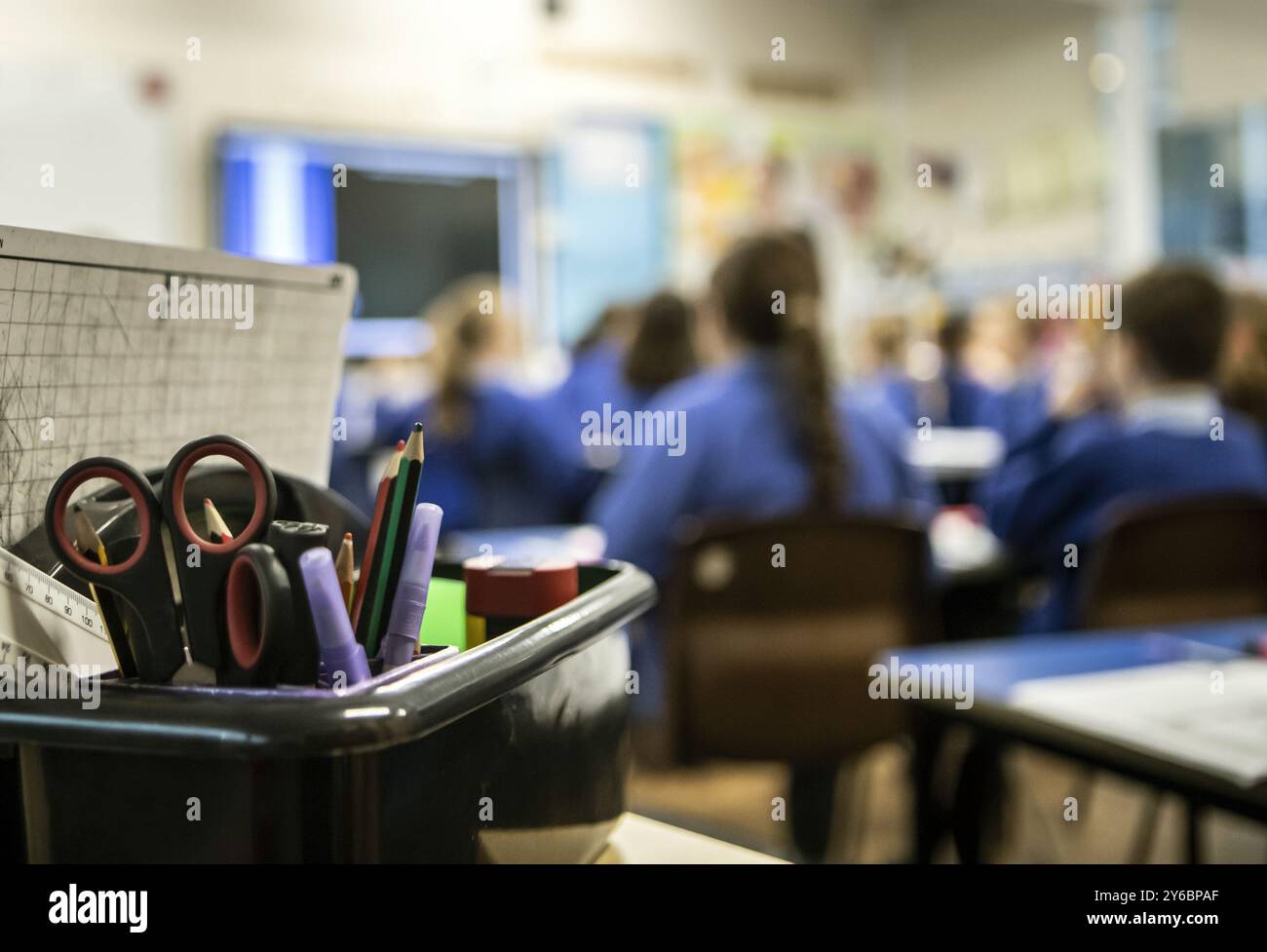 File photo dated 27/11/19 of school children during a Year 5 class at a ...
