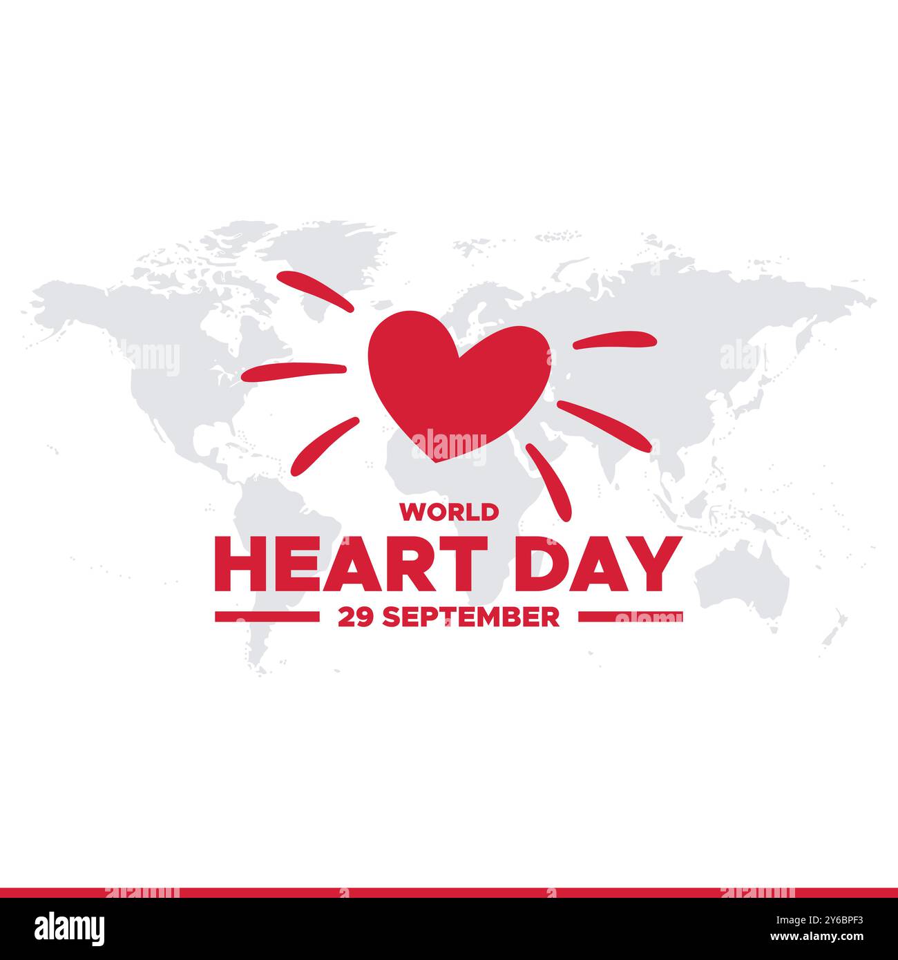 World Heart Day, 29 September, greeting card, editable template, banner ...