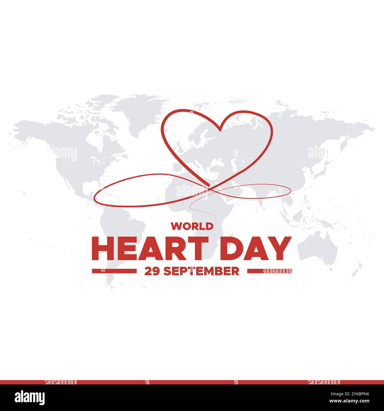 World Heart Day, 29 September, greeting card, editable template, banner ...