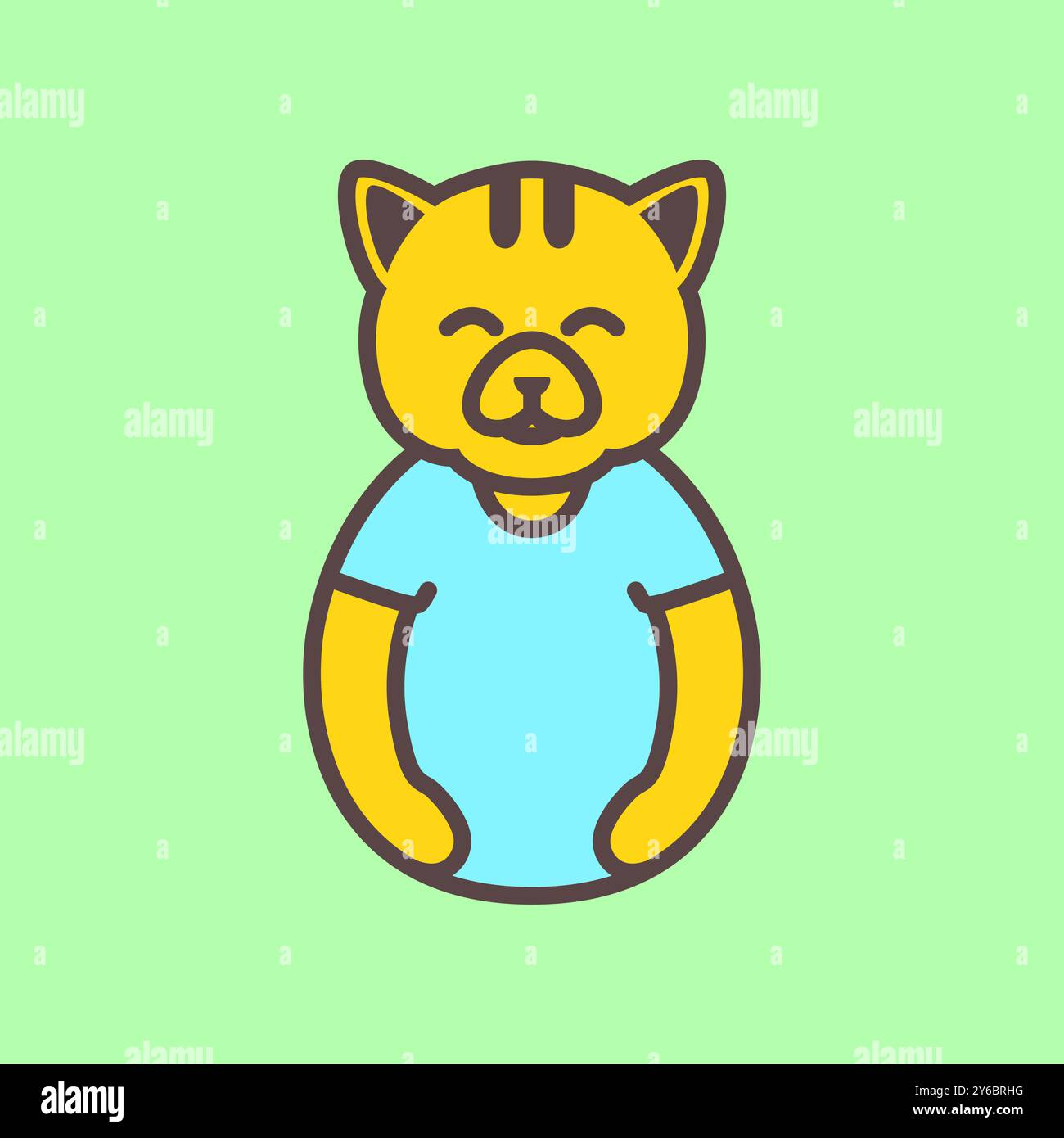cat kitten pets wearing cloth cool pet shop mascot cartoon cute logo ...