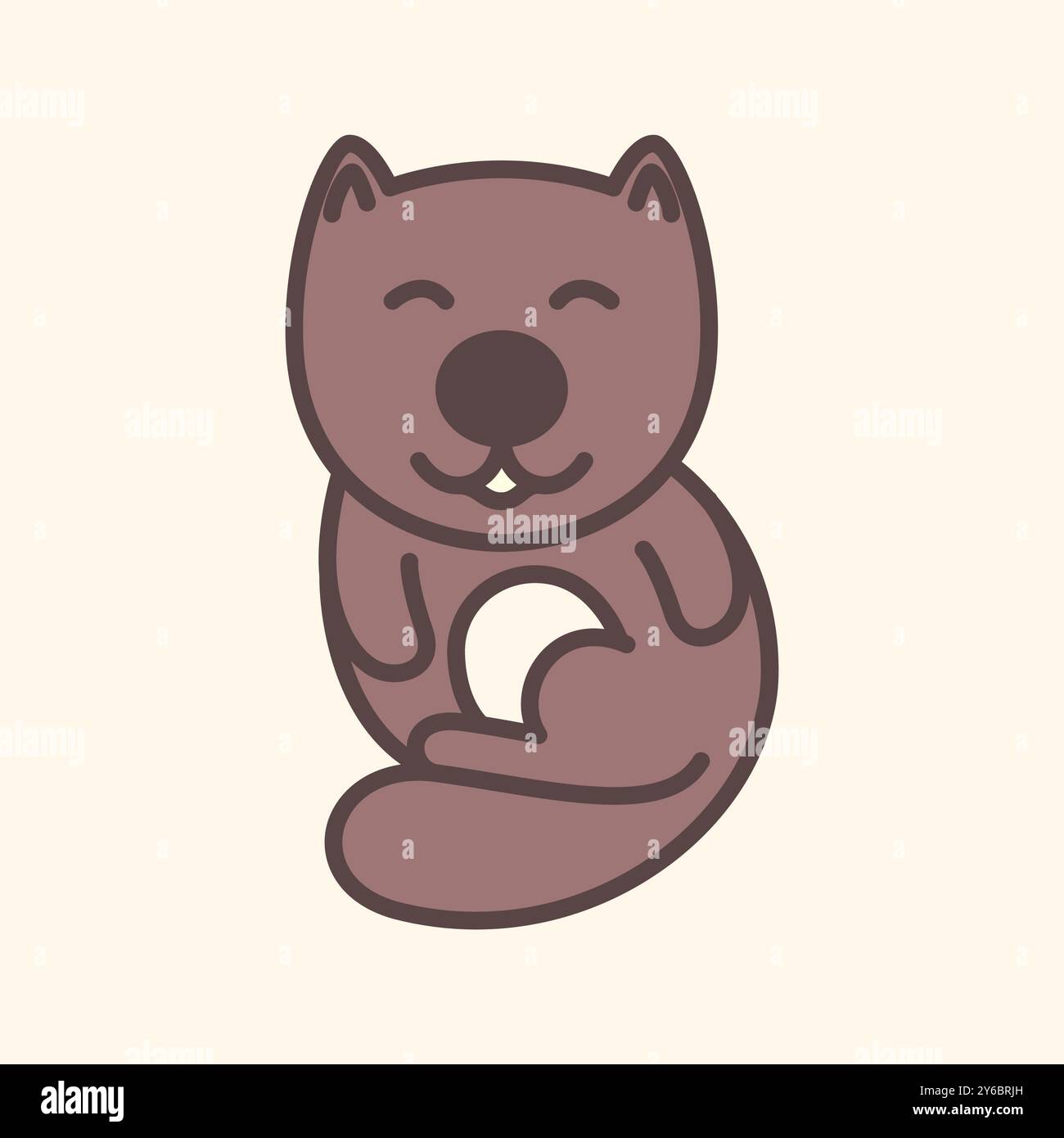 beaver animal water cute mascot cartoon smile happy colorful logo icon ...