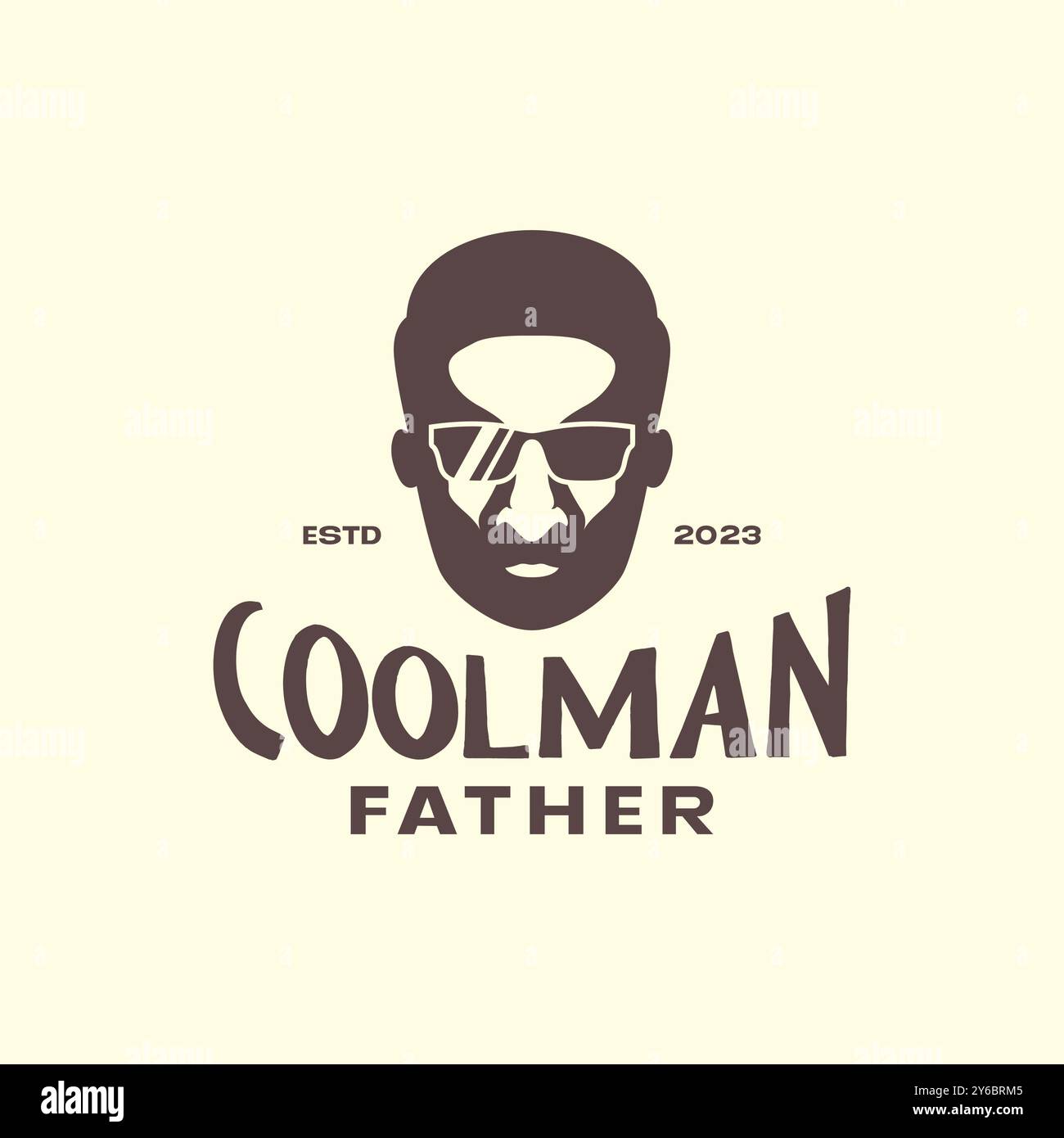 cool man bearded sunglasses head mascot vintage simple logo icon vector ...