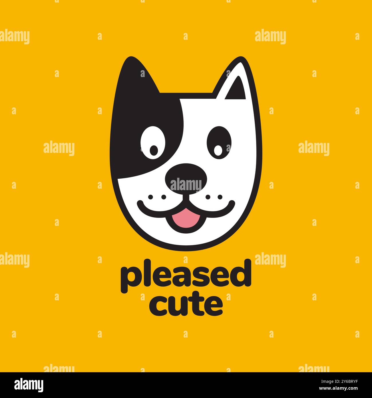 puppy dog pets pedigree cute smile happy mascot cartoon colorful logo ...
