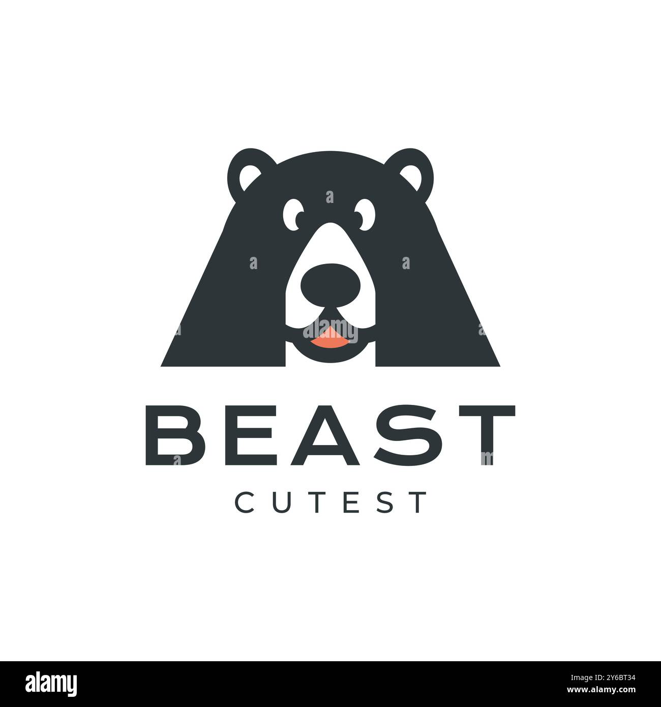 bear head beast cute mascot cartoon cute smile happy logo icon vector ...