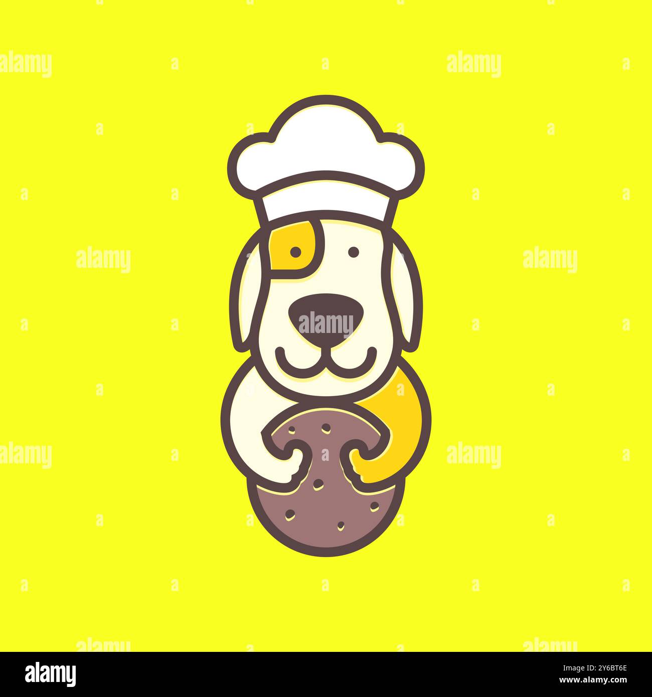 puppy dog pets chef cooking cuisine cookie taste modern mascot cartoon ...
