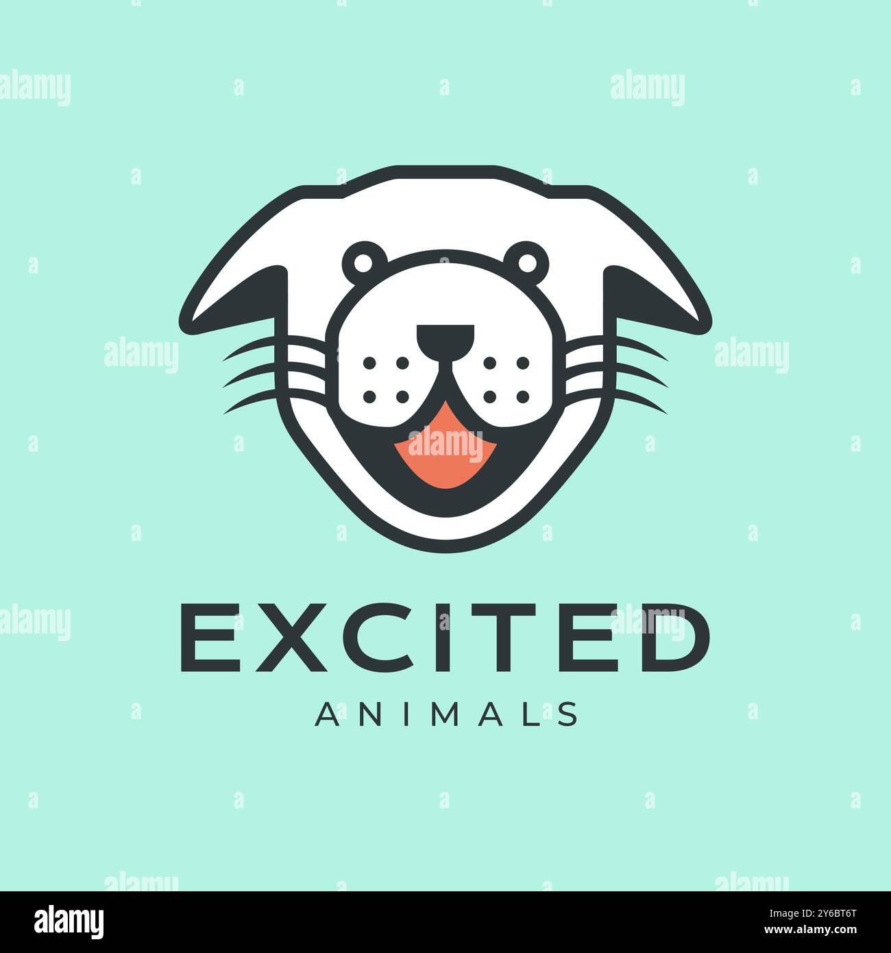 american pit bull terrier dog head mascot cartoon happy smile modern ...