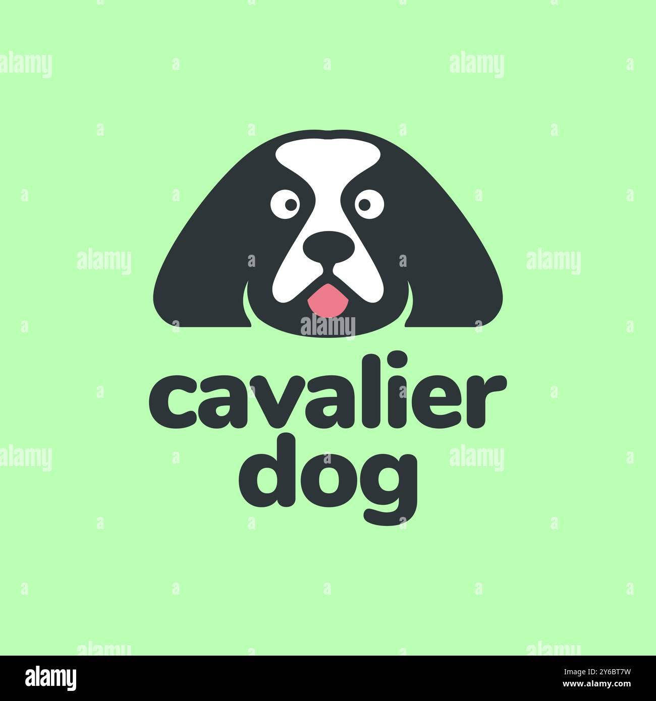 Cavalier King Charles Spaniel dog pets cute mascot cartoon colorful ...