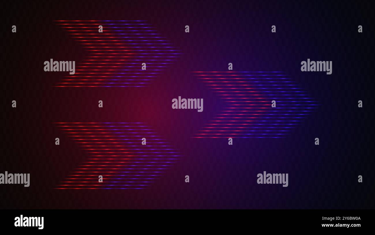 Modern abstract arrows moving at high speed. Technology movement. Colorful dynamic movement ...