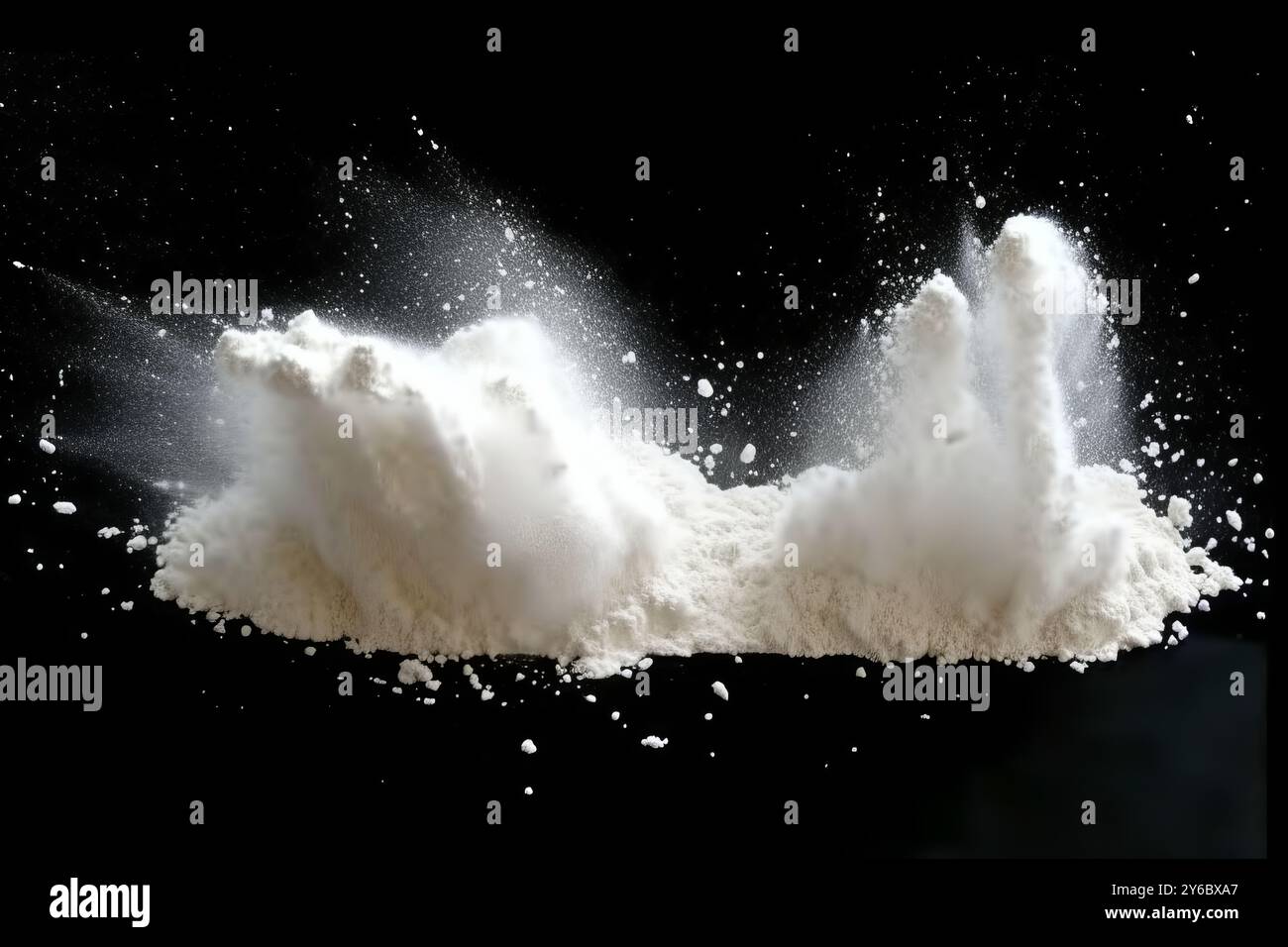 Abstract powder texture against a black background a visual play of ...