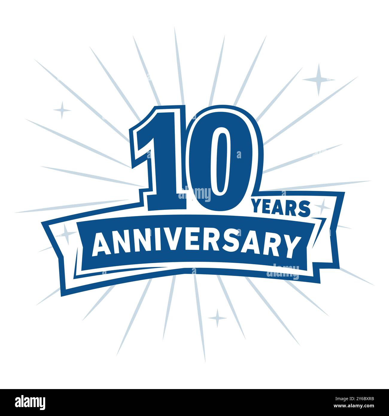 10 years anniversary celebration logo. 10th design template. Vector and ...
