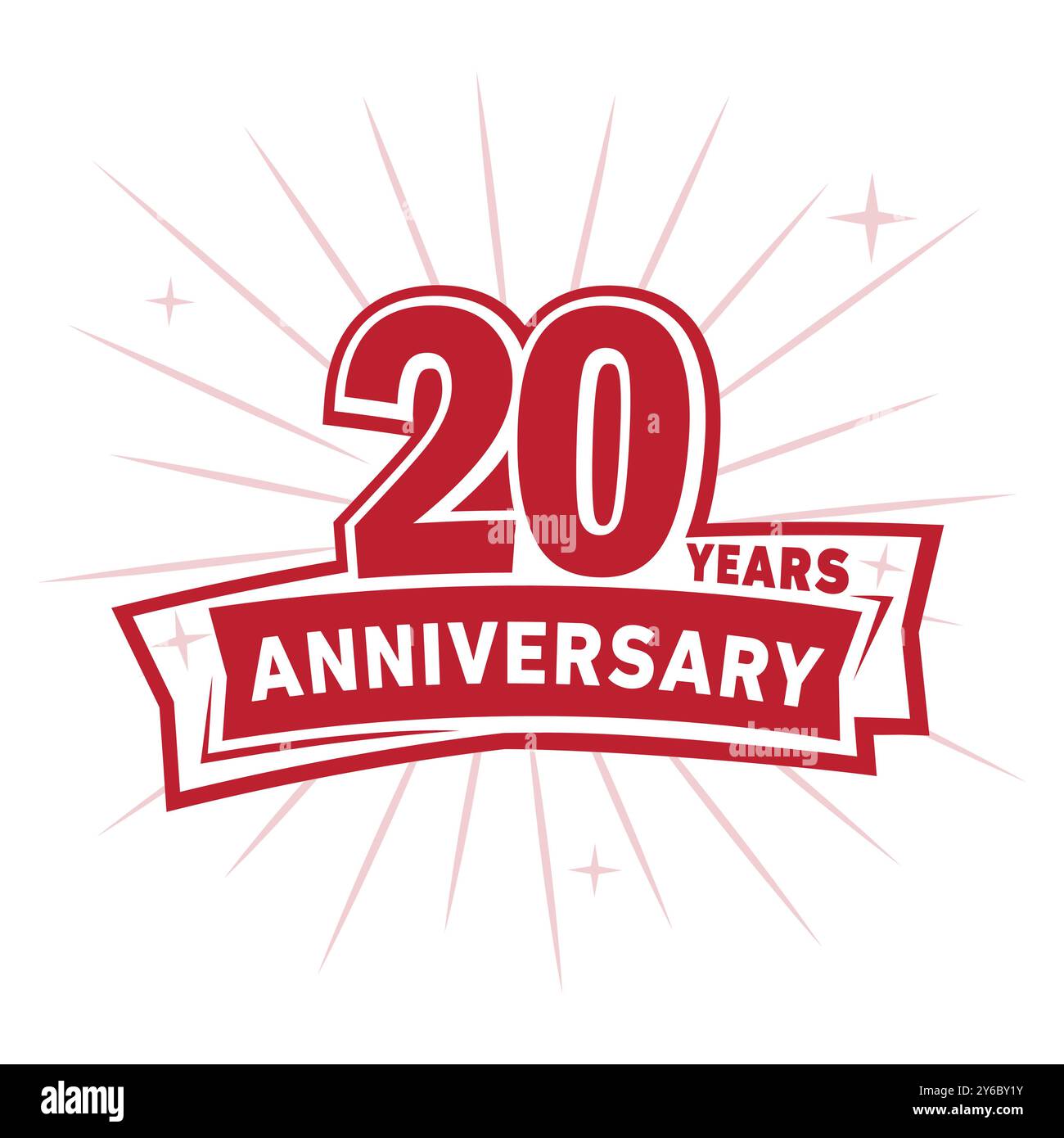 20 years anniversary celebration logo. 20th design template. Vector and ...