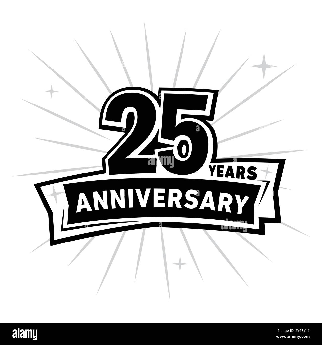 25 years anniversary celebration logo. 25th design template. Vector and ...