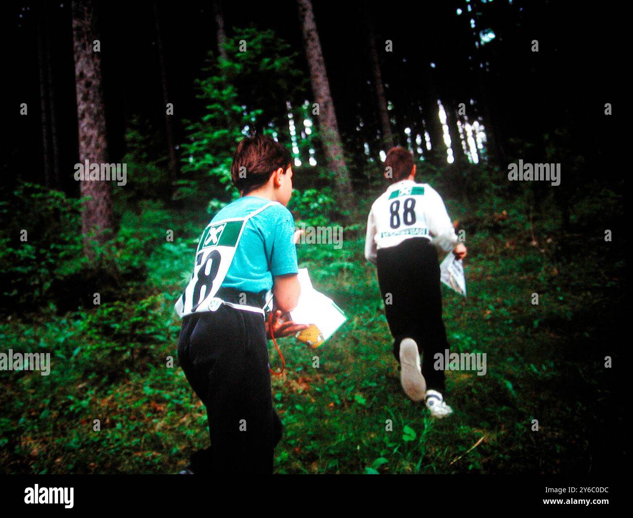 RECORD DATE NOT STATED children in start position on the running track ...