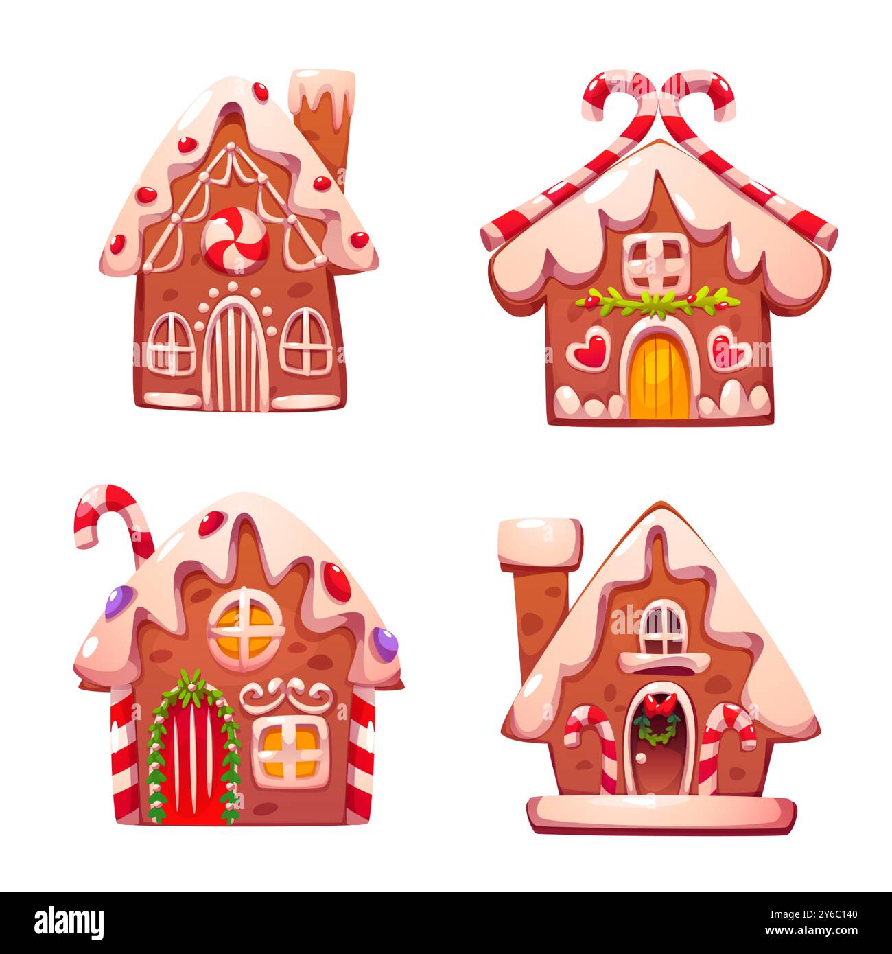 Traditional Christmas gingerbread cookie in form of house decorated ...