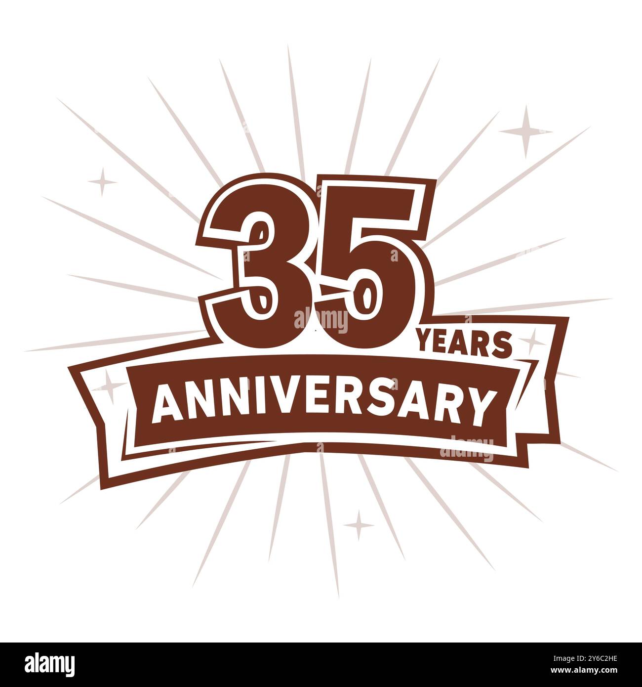 35 years anniversary celebration logo. 35th design template. Vector and ...