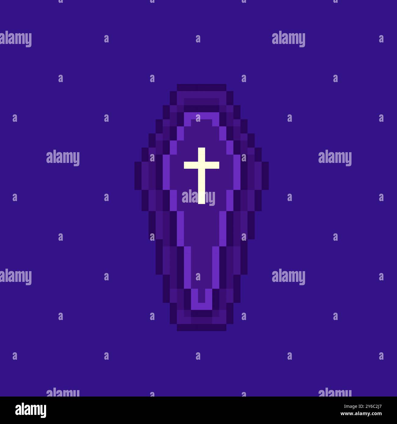 Pixel art coffin game asset design Stock Vector Image & Art - Alamy