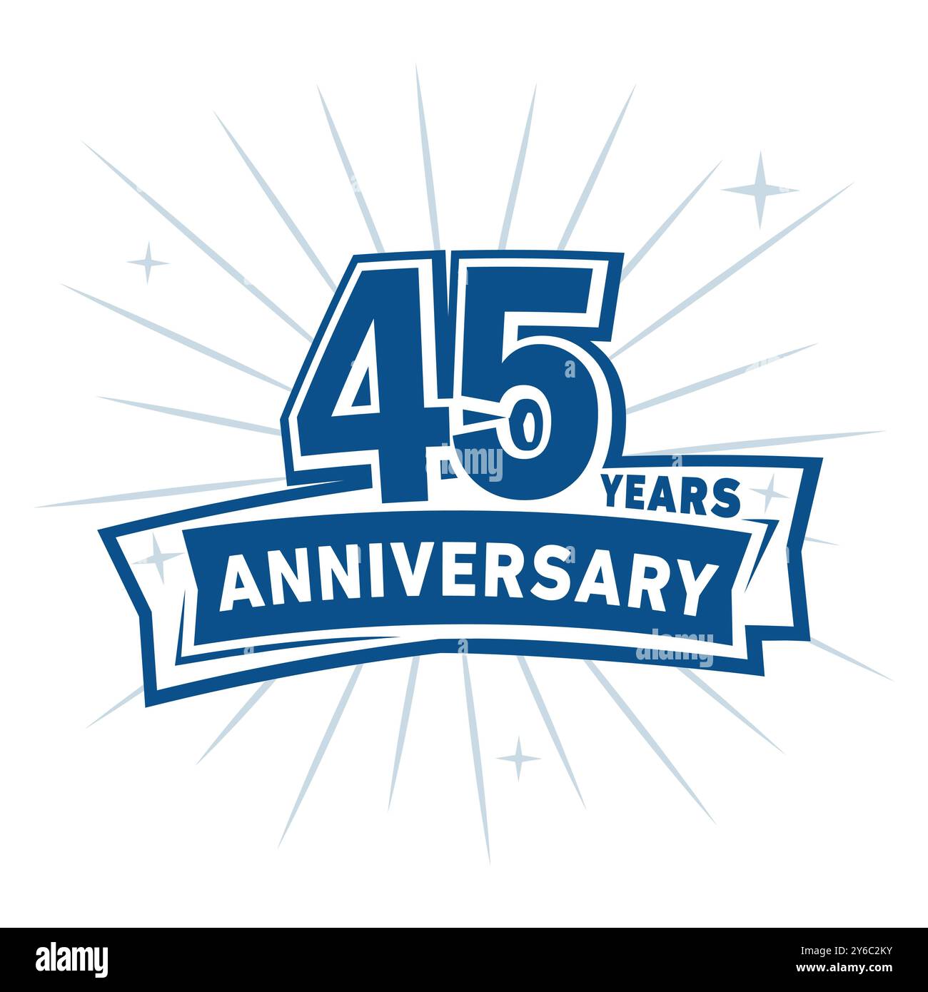 45 years anniversary celebration logo. 45th design template. Vector and ...