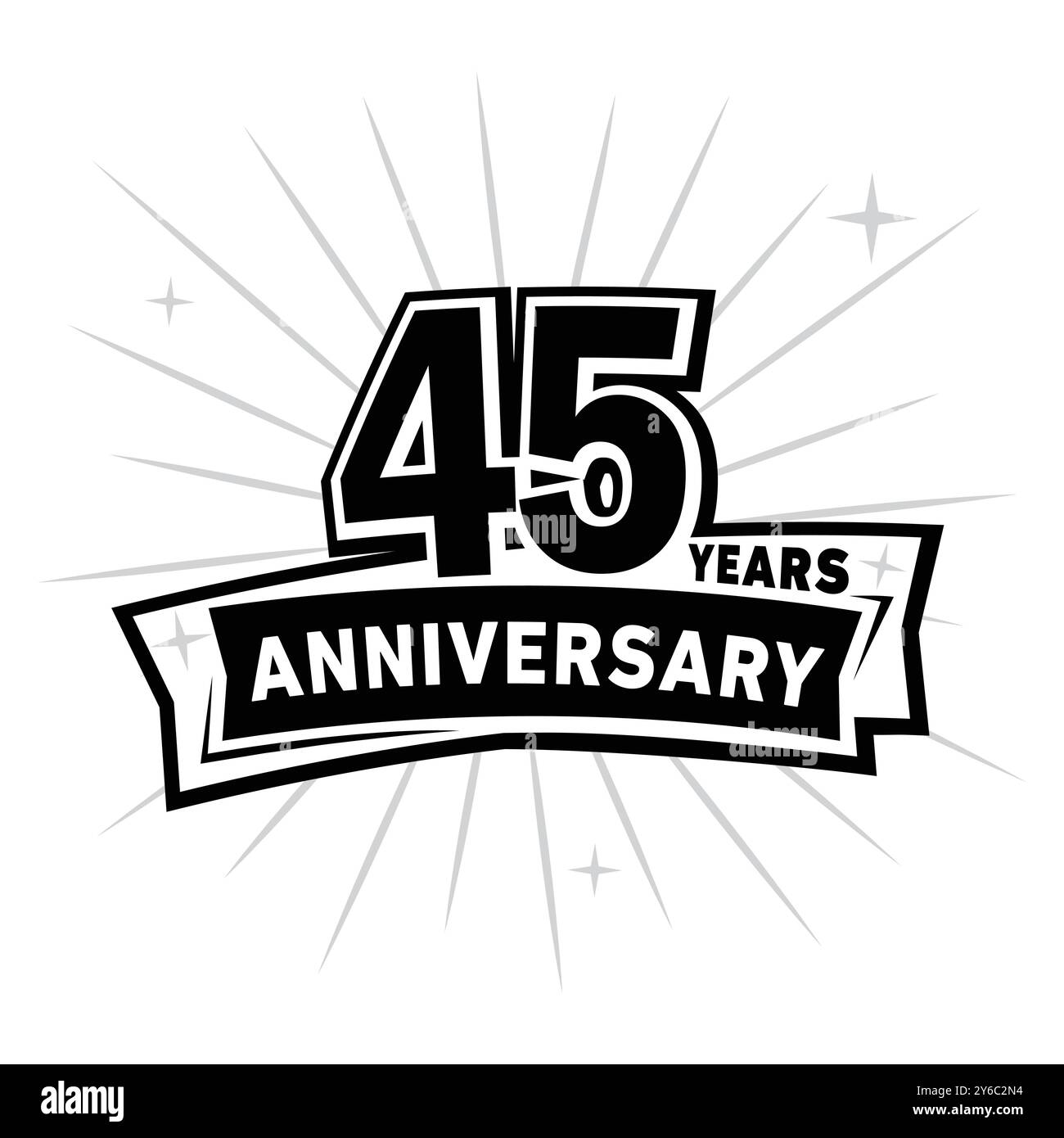 45 years anniversary celebration logo. 45th design template. Vector and ...
