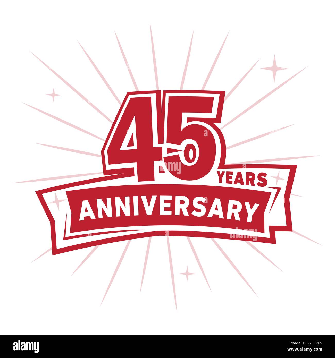 45 years anniversary celebration logo. 45th design template. Vector and ...