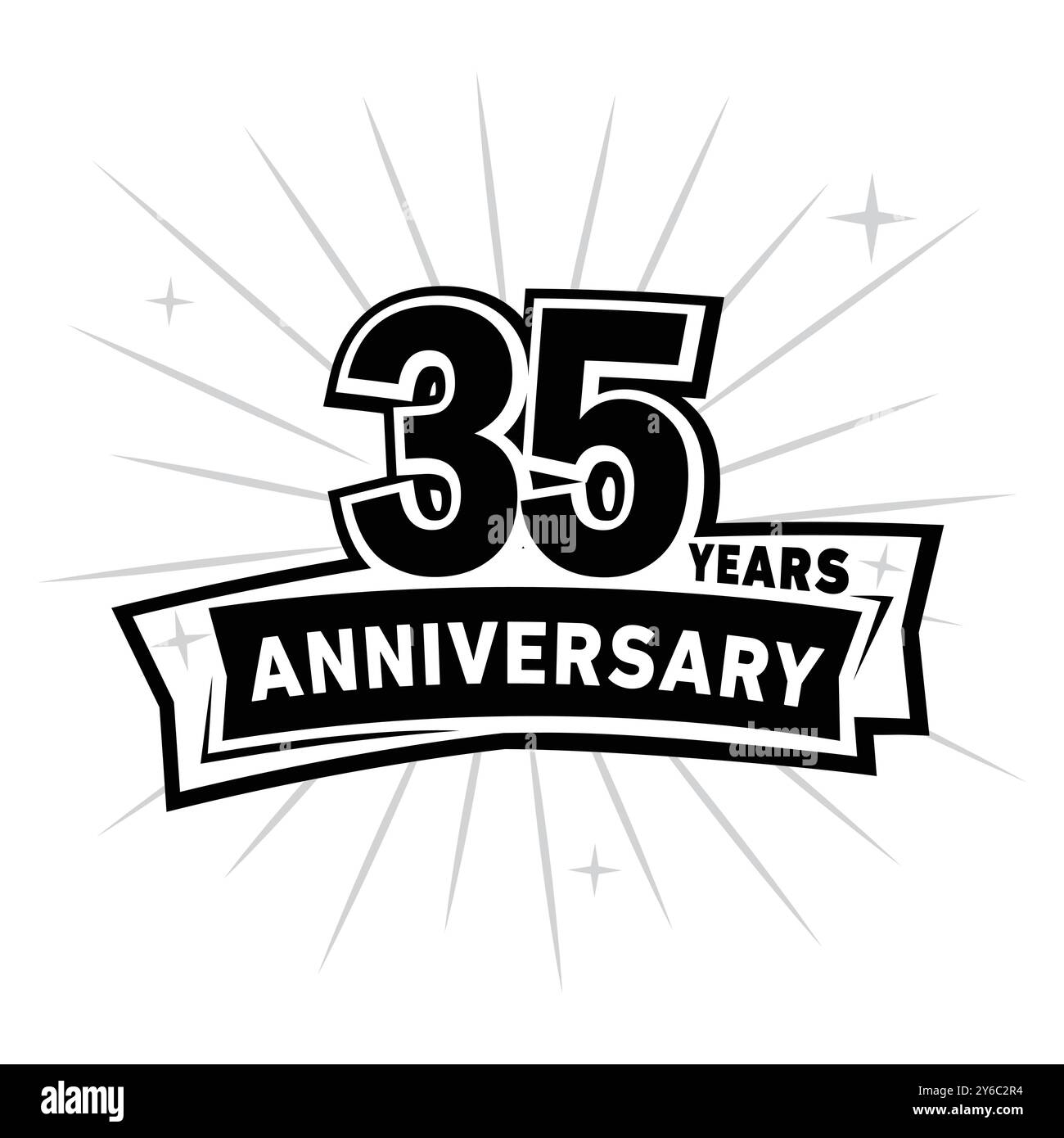 35 years anniversary celebration logo. 35th design template. Vector and ...