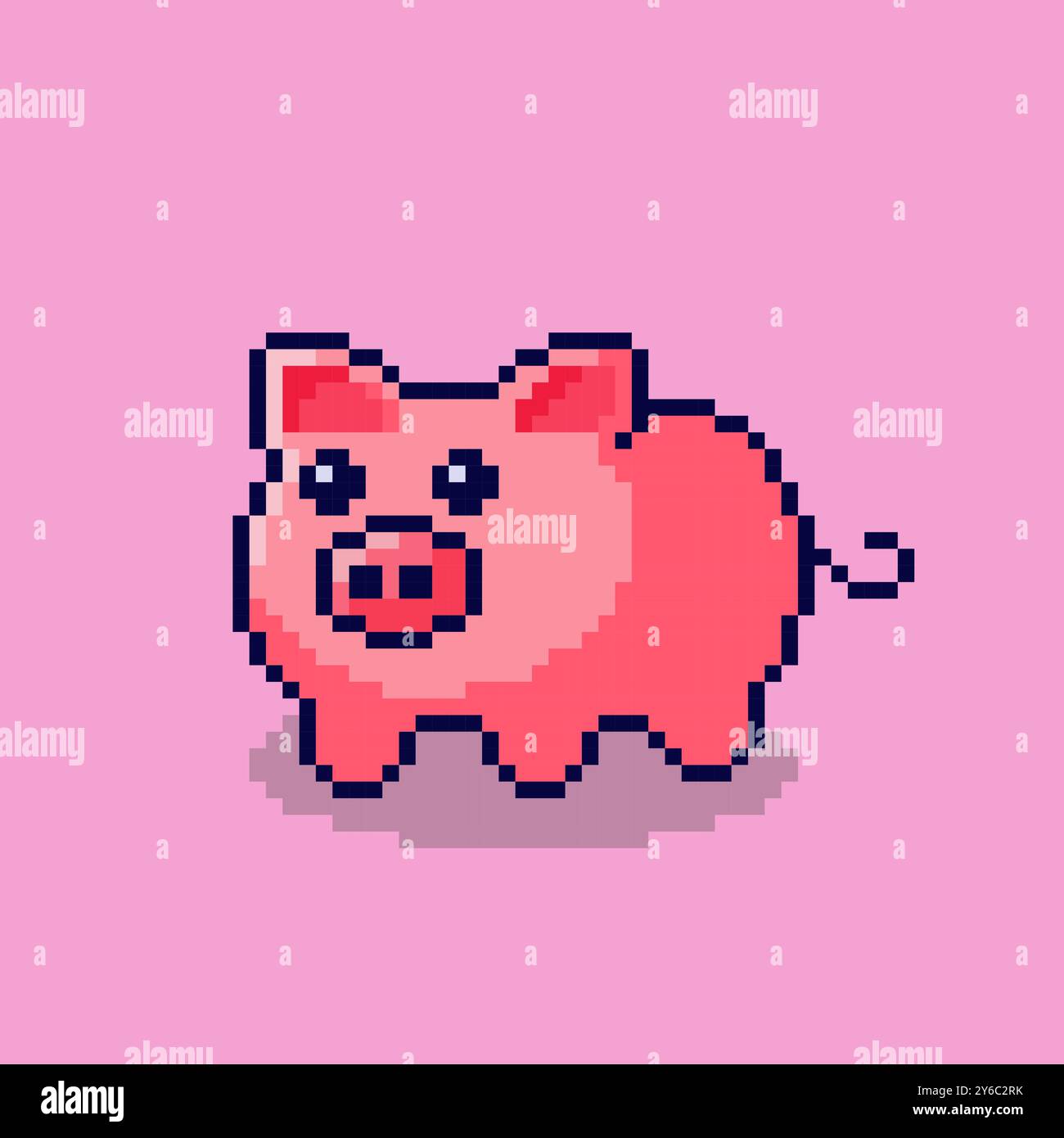 Pixel art pig game asset design Stock Vector Image & Art - Alamy