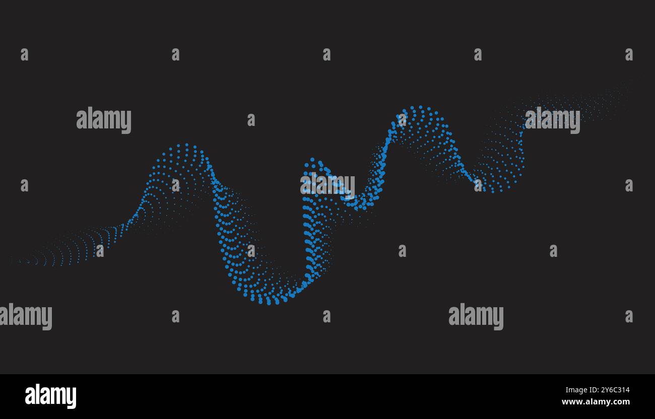 Abstract isometric 3d particle line graph Stock Vector Image & Art - Alamy