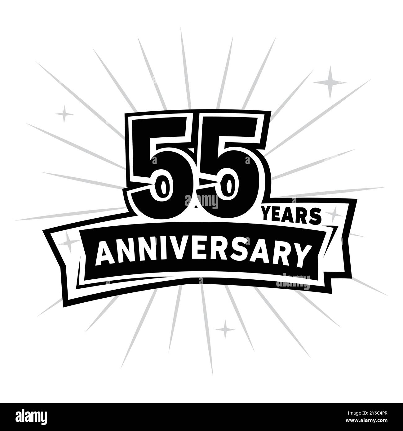55 years anniversary celebration logo. 55th design template. Vector and ...
