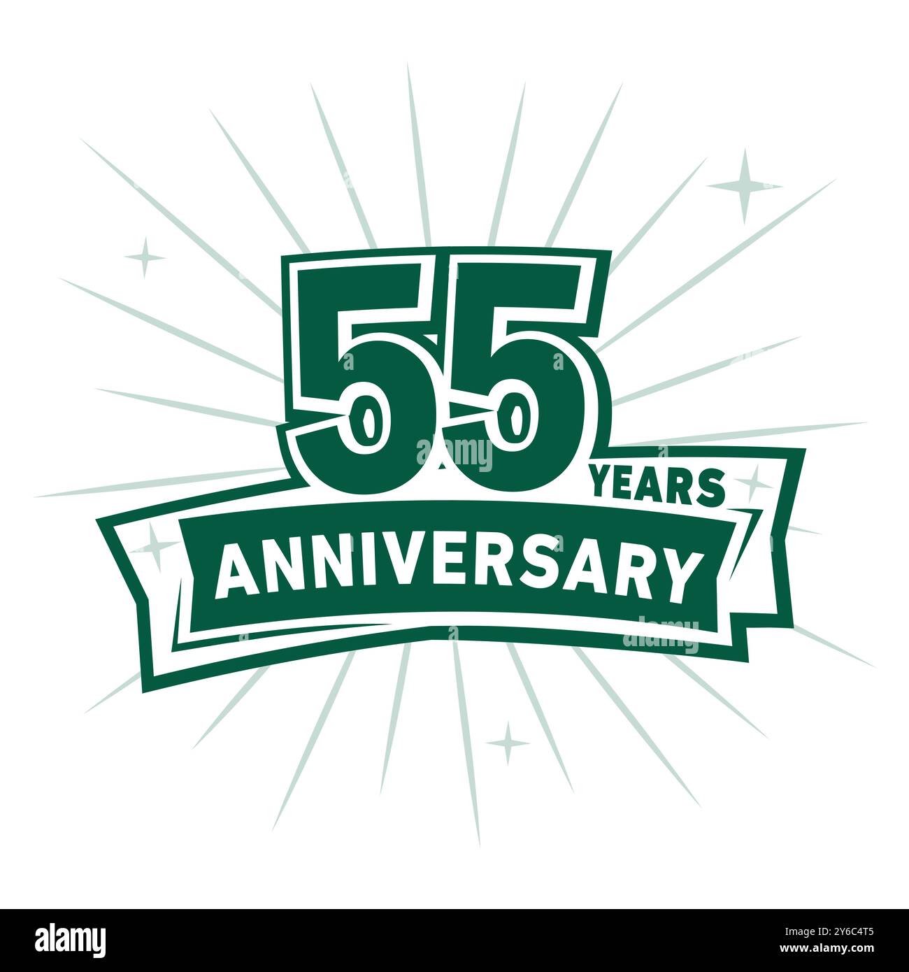 55 years anniversary celebration logo. 55th design template. Vector and ...