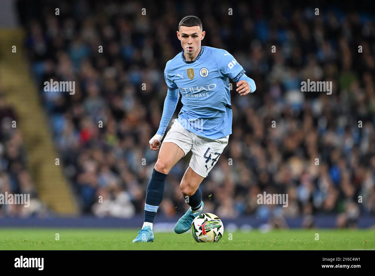 Phil Foden of Manchester City in action during the Carabao Cup match ...